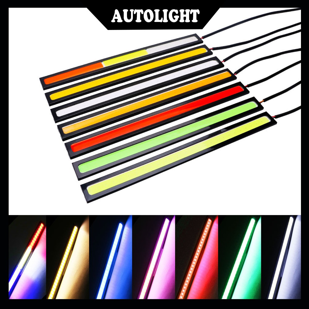 2pcs LED COB Colorful Daytime Running Light 17CM 12V Paste Type ...