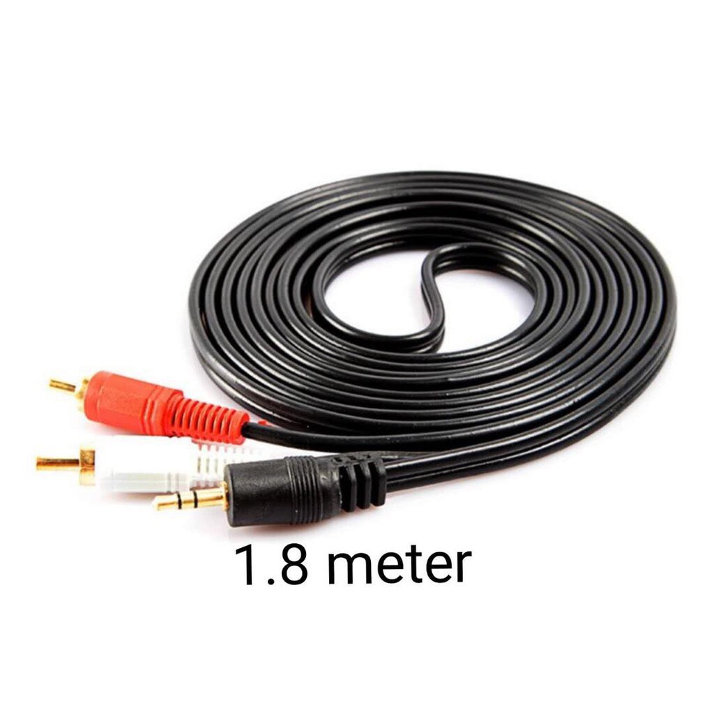 สาย AV High Grade Cable Stereo 3.5mm (M) / 2 RCA (M) Length 1.8m-10m(สี ...