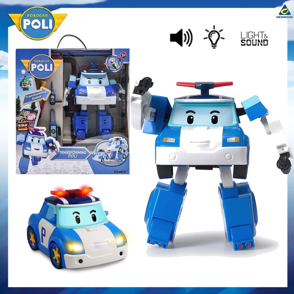 Robocar Poli(โรโบคาร์โพลิ)Sound & Light Transforming Poli ของเล่นโรโบคา ...