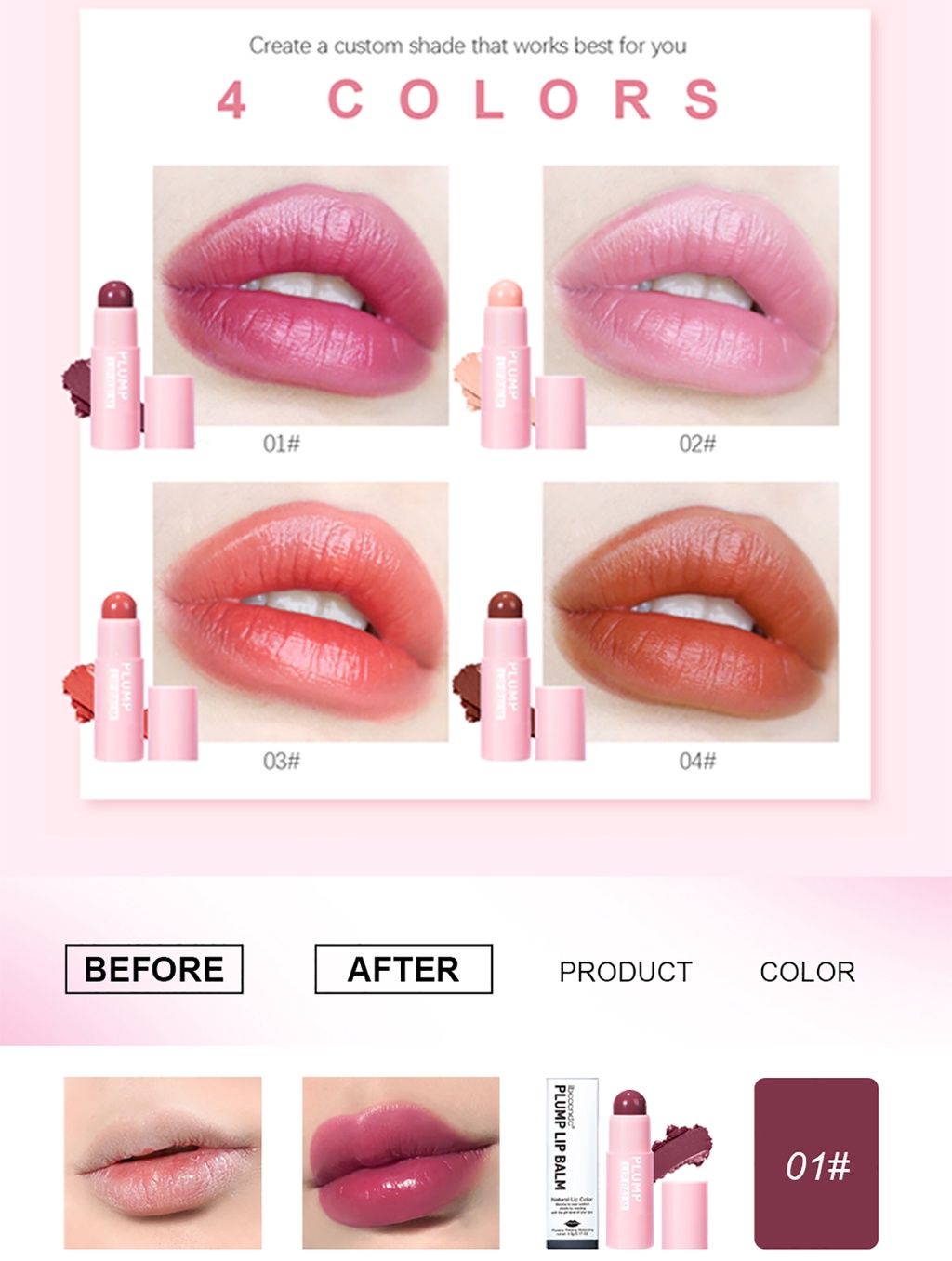 Ibcccndc ลิปบาล์ม เพิ่มความชุ่มชื้น ไม่เหนียวติด 4 สี | Shopee Thailand