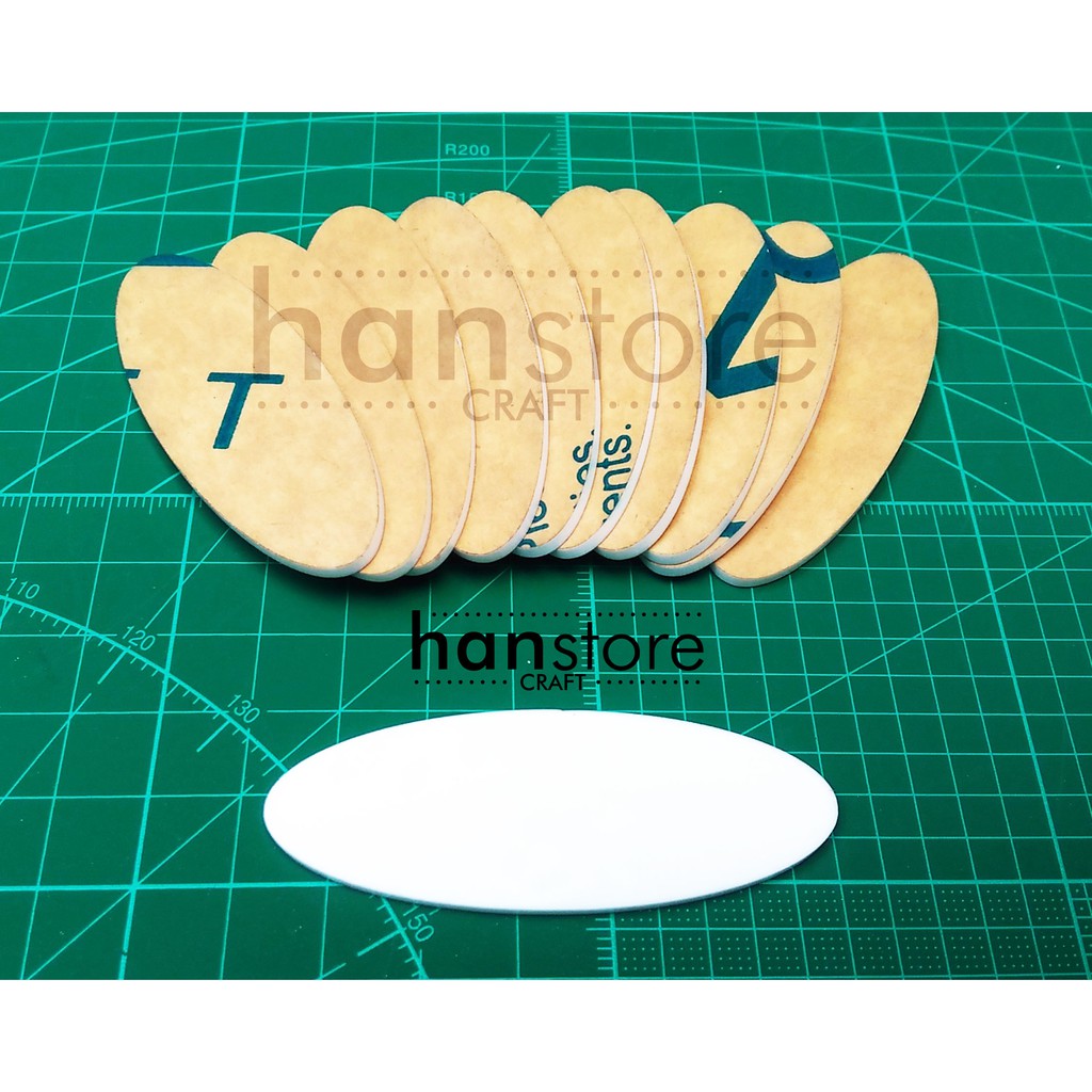 RS 8 x 2.5 ซม. OVAL NAME CHEST / NAME TAG วัสดุอะคริลิคธรรมดา | Shopee ...