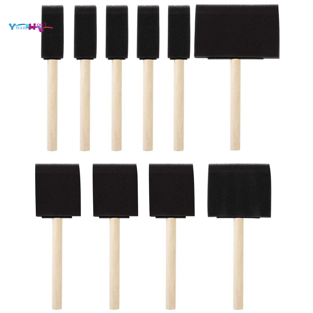 {Foam Brush Painting Sponge Tool with Hardwood Handles Pack of 10 ...