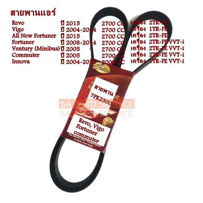 สายพาน ไดชาร์จ/พัดลม/แอร์/พวงมาลัยเพาเวอร์ Toyota Revo,Vigo, All New ...