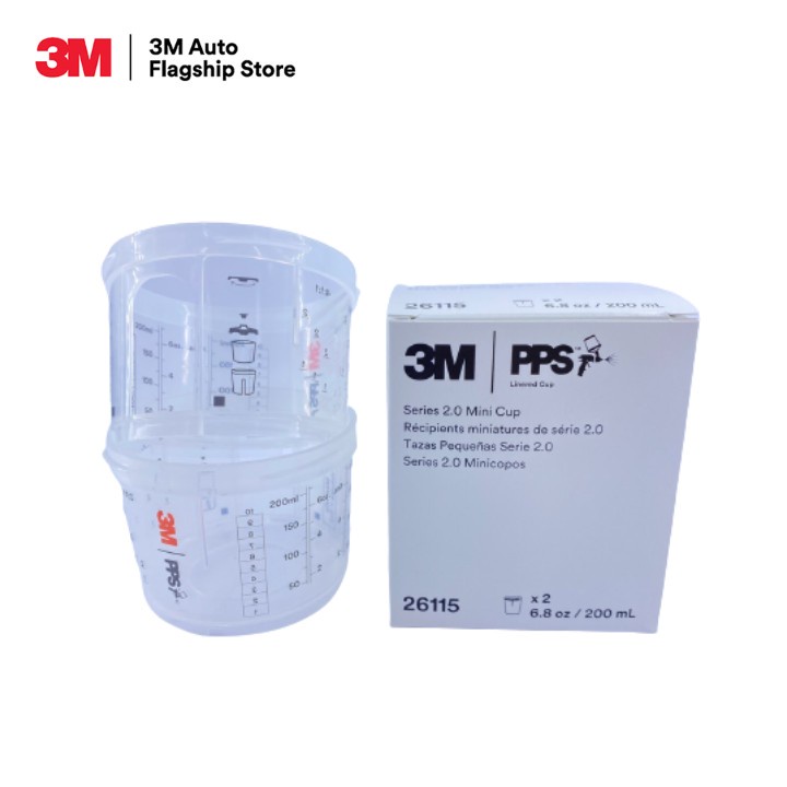 (2 ชิ้น/กล่อง) 3M PPS 2.0 CUP, 26115, 200ML, 2 CP/CN 3M PPS 2.0 ถ้วยแข็ง ขนาด 200 mm. | Shopee ...