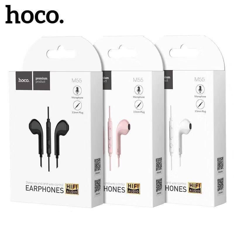 Hoco M55 หูฟัง สาย3.5mm พร้อมไมโครโฟน Memory Sound Earphone with mic ...