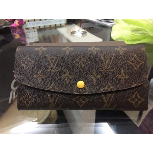 LV Emily long wallet งานเทียบแท้ หนังแท้ค่ะ | Shopee Thailand
