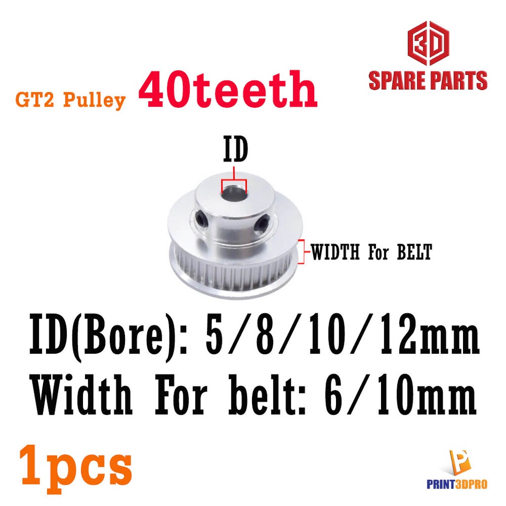 3D Printer Part GT2 Timing Pulley 40Teeth ID 5/8/10mm for GT2 Timing ...