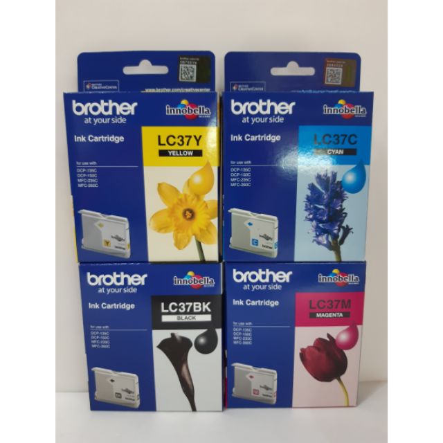 หมึก Brother LC 37 BK CMY ชุดครบสี ใช้กับ Printer รุ่น DCP-135C/DCP ...