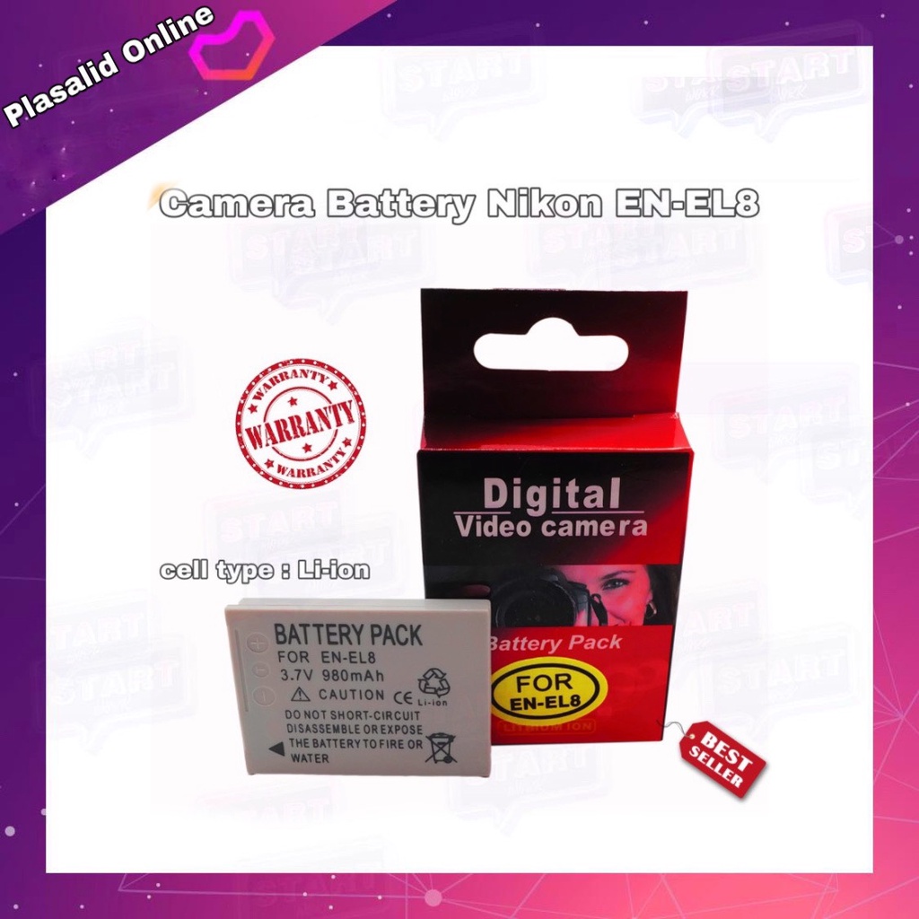แบตกล้อง Camera Battery NIKON EN-EL8 Nikon Cool-Station MV-11 MV12 For Nikon Coolpix S50 S50C ...