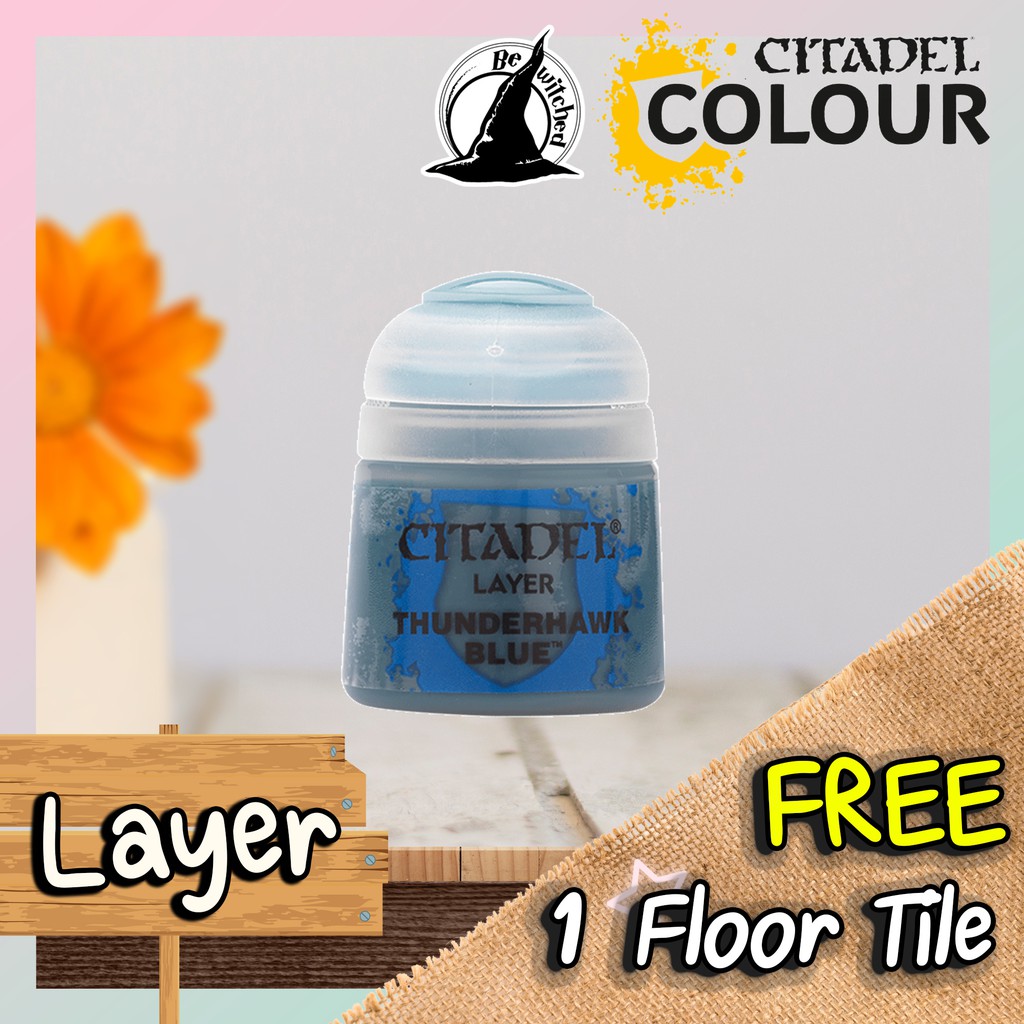 (Layer) THUNDERHAWK BLUE : Citadel Paint แถมฟรี 1 Floor Tile | Shopee ...