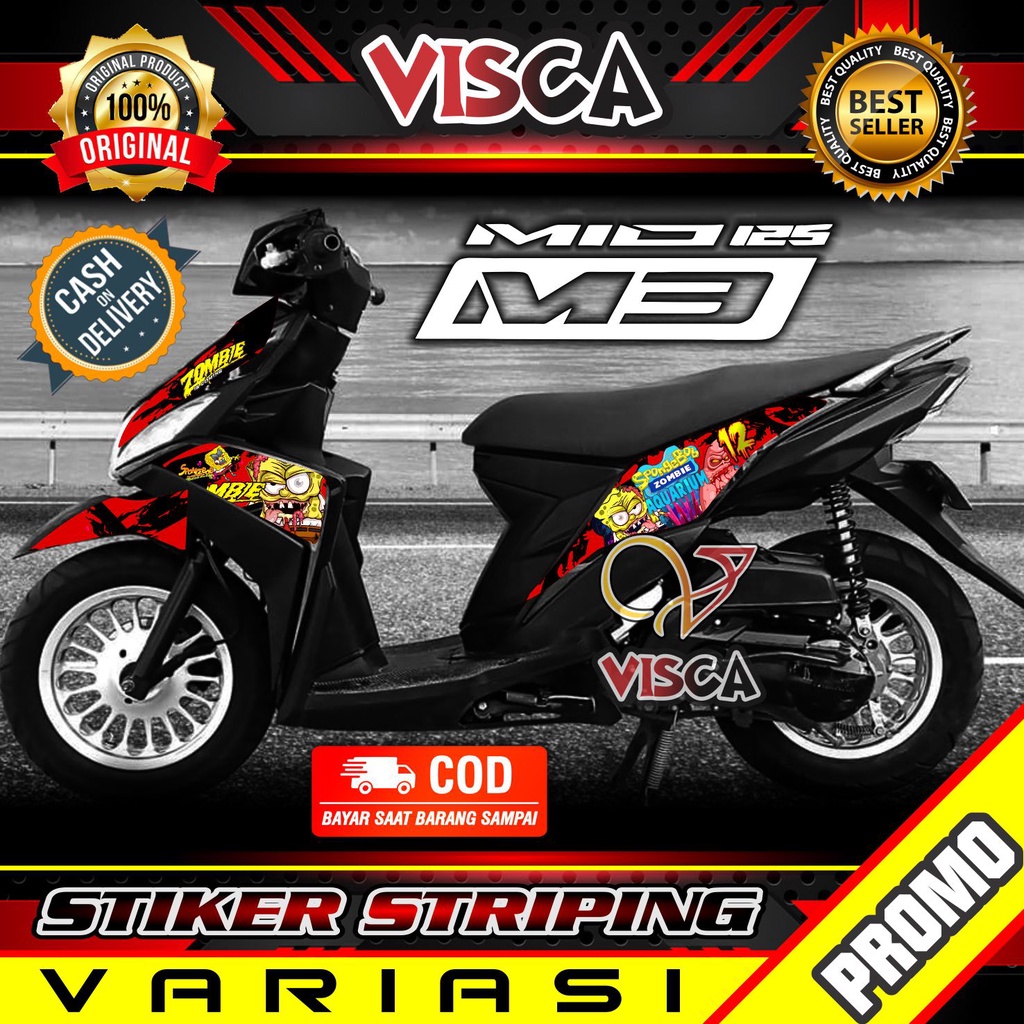 Mio M3 Striping - Yamaha Mio M3 Trim Variation Striping สติกเกอร์ - Mio ...