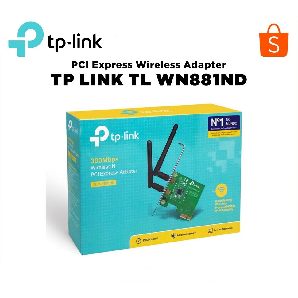 TP-LINK (การ์ดไวไฟ) WIRELESS LAN PCI EXPRESS N300 (TL-WN881ND) Lifetime ...