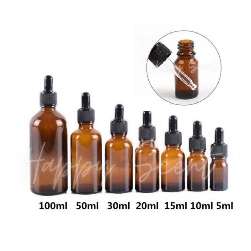 ขวดหยดแก้วสีอําพัน 5ml 10ml 15ml 20ml 30ml มีสเกล/ไม่มีขนาด | Shopee Thailand