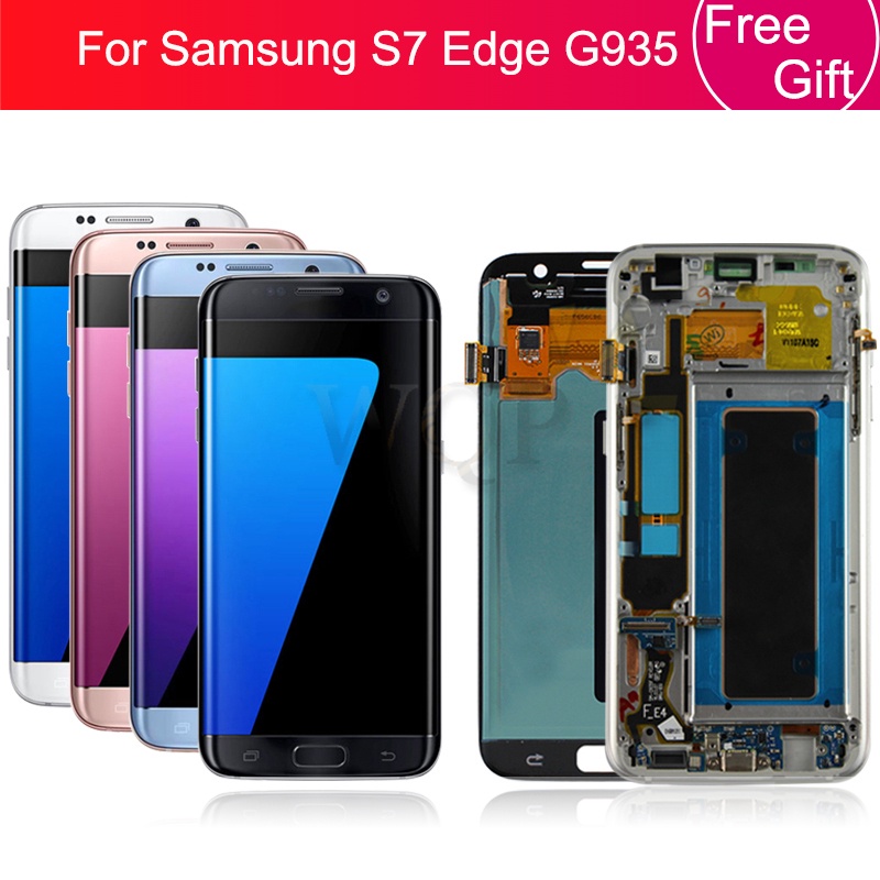 หน้าจอแสดงผล LCD ดิจิทัล LCD พร้อมกรอบ สําหรับ Samsung GALAXY S7 Edge ...