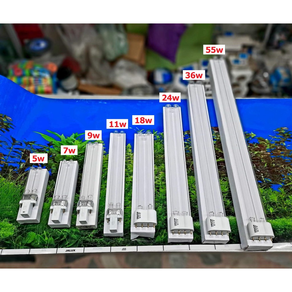 อะไหล่หลอดตะเกียบ UV ฆ่าเชื้อ ฆ่าตะไคร่ 5w 7w 9w 11w 13w 18w 24w 36w 55w | Shopee Thailand