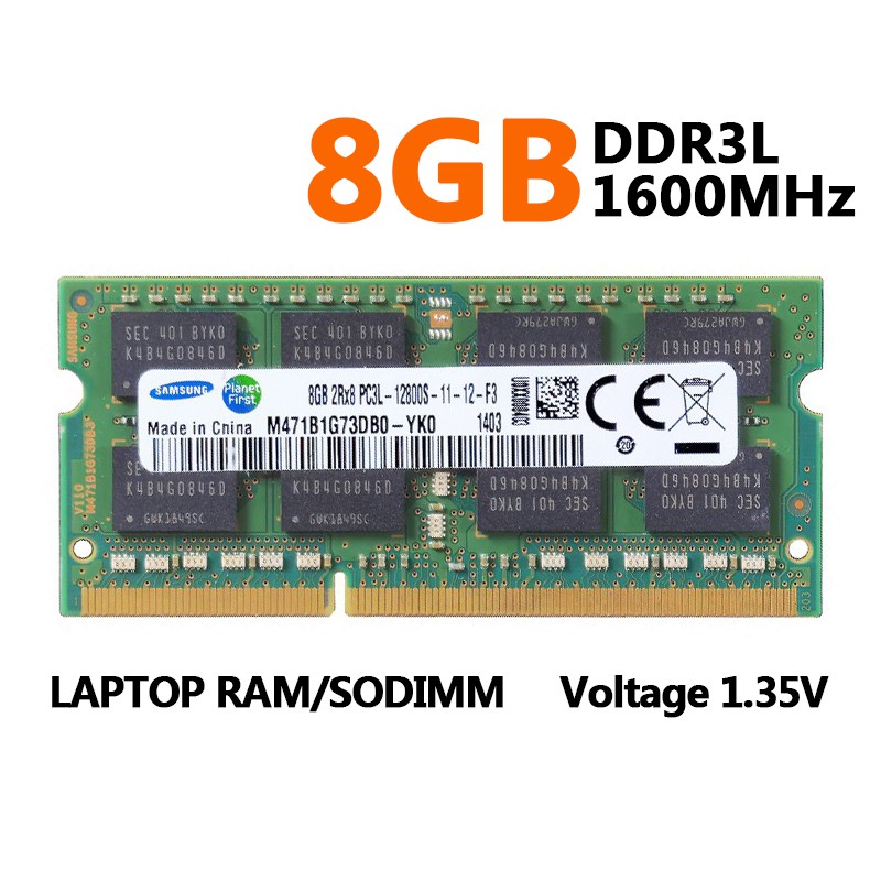 มีสินค้าSamsung 8GB RAM DDR3L 1600MHz หน่วยความจำแล็ปท็อป 2Rx8 PC3L-12800S 204Pin SODIMM 1.35V ...