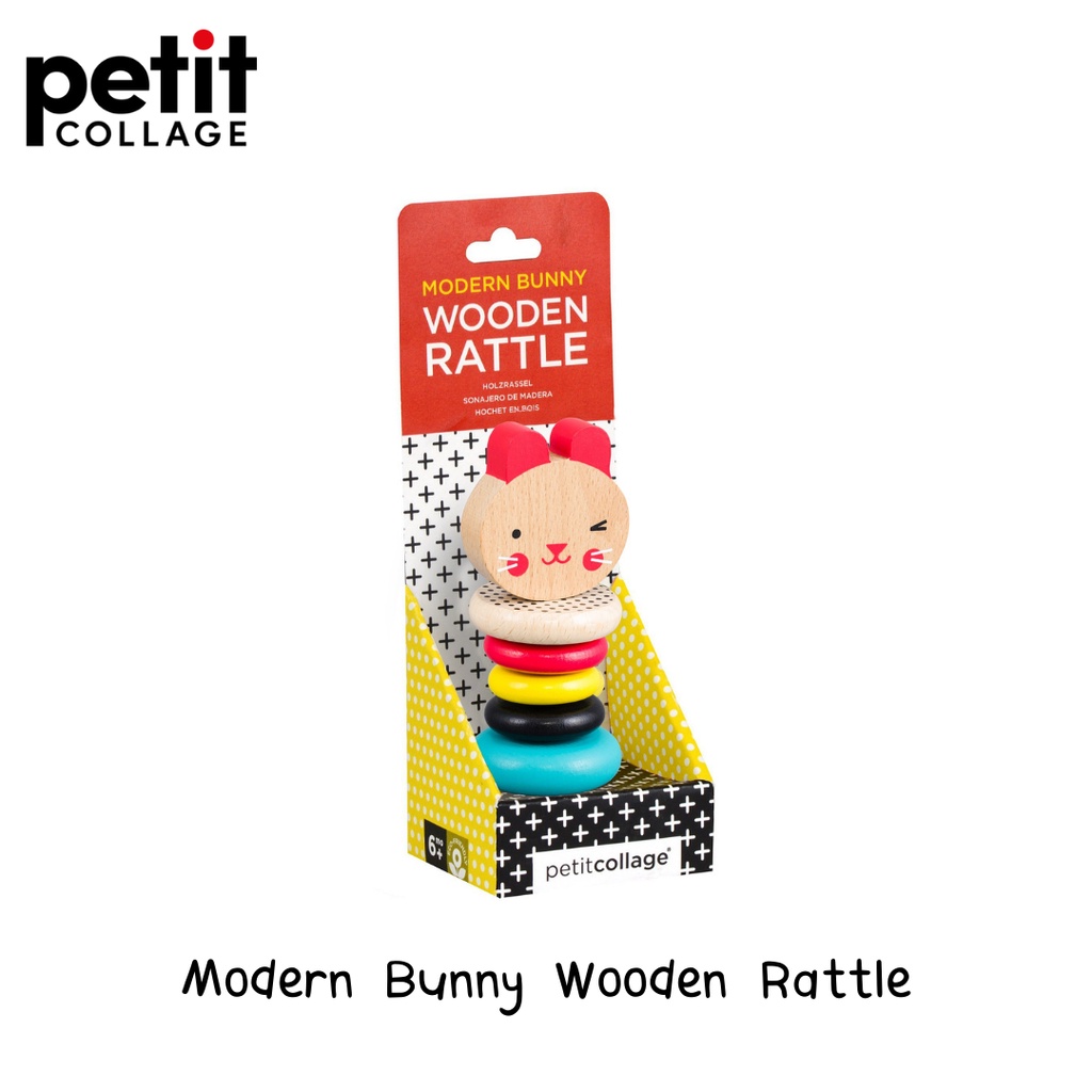 Modern Bunny Wooden Rattle กระต่ายไม้เขย่าแล้วมีเสียง ของเล่นเสริม ...