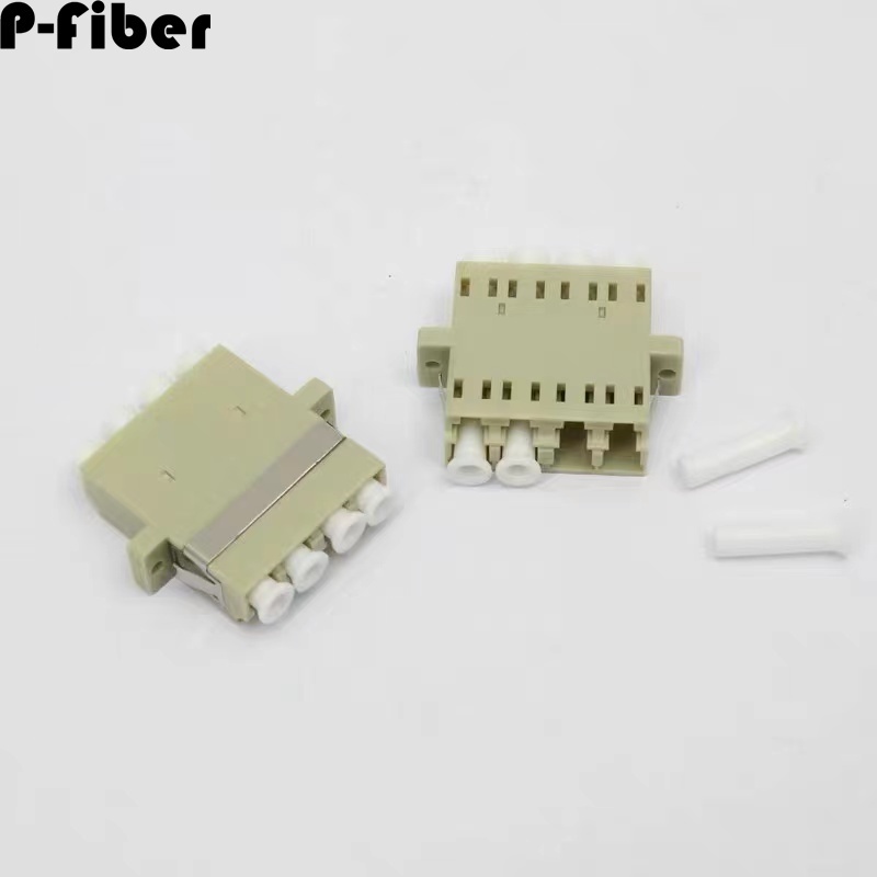 10pcs LC Quad adapter optical fiber flange coupler SM MM OM1 OM2 OM3 ...