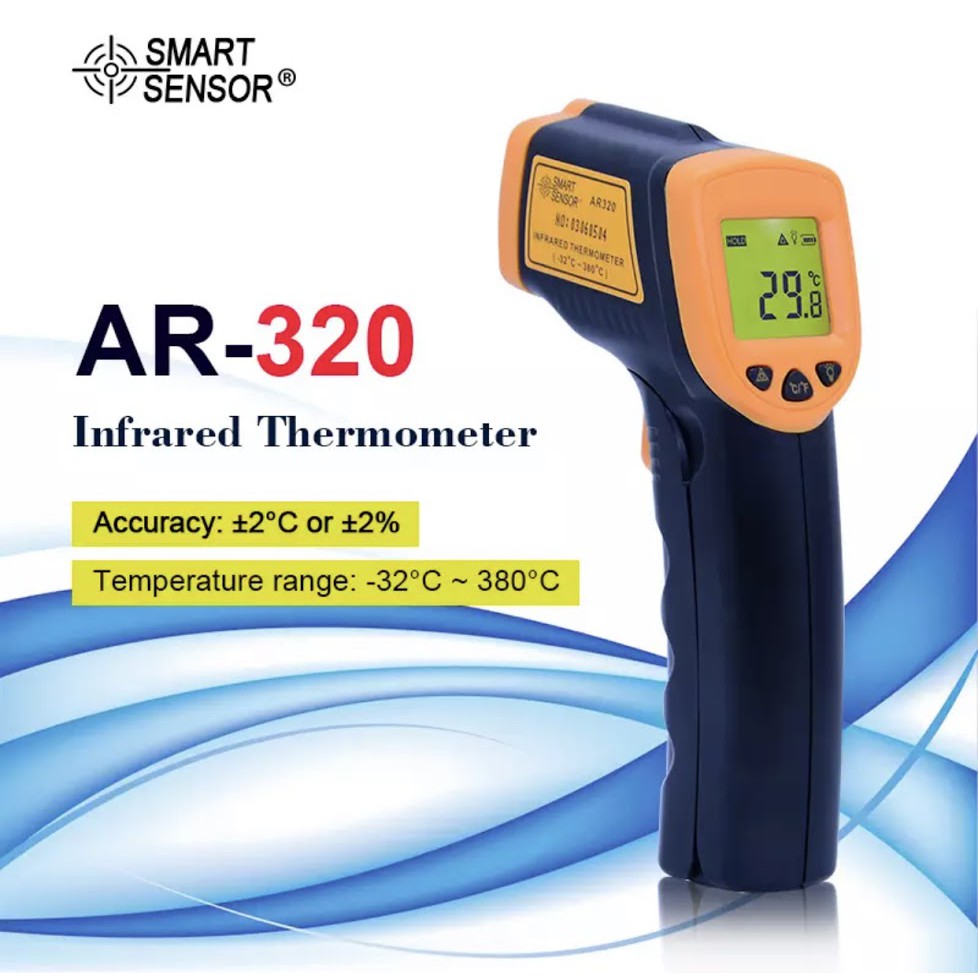 SMART SENSOR AR320 ดิจิตอลNon Contactเครื่องวัดอุณหภูมิอินฟราเรดIrเลเซอร์อุณหภูมิปืน-26F ~ 716F ...