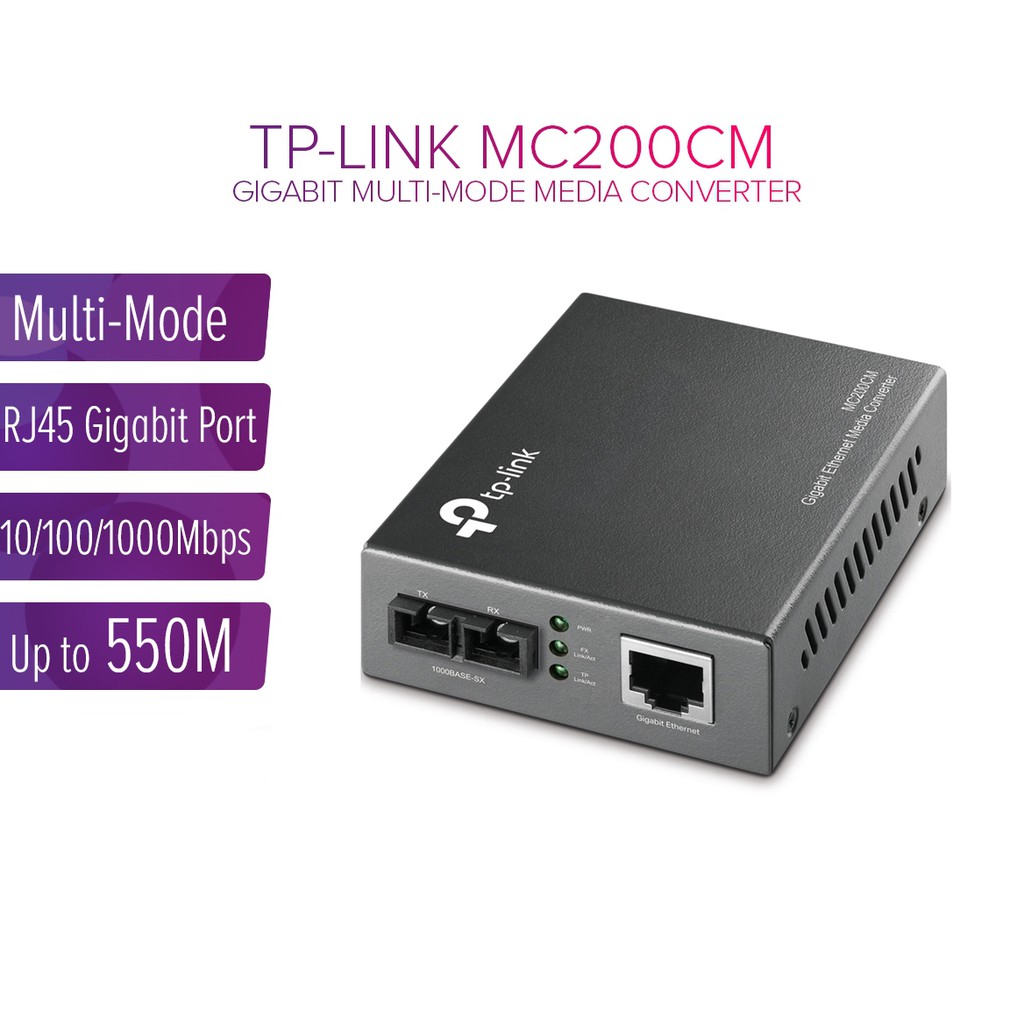 TP-LINK (MC200CM) Ethernet Media Converter Multi Mode | Shopee Thailand