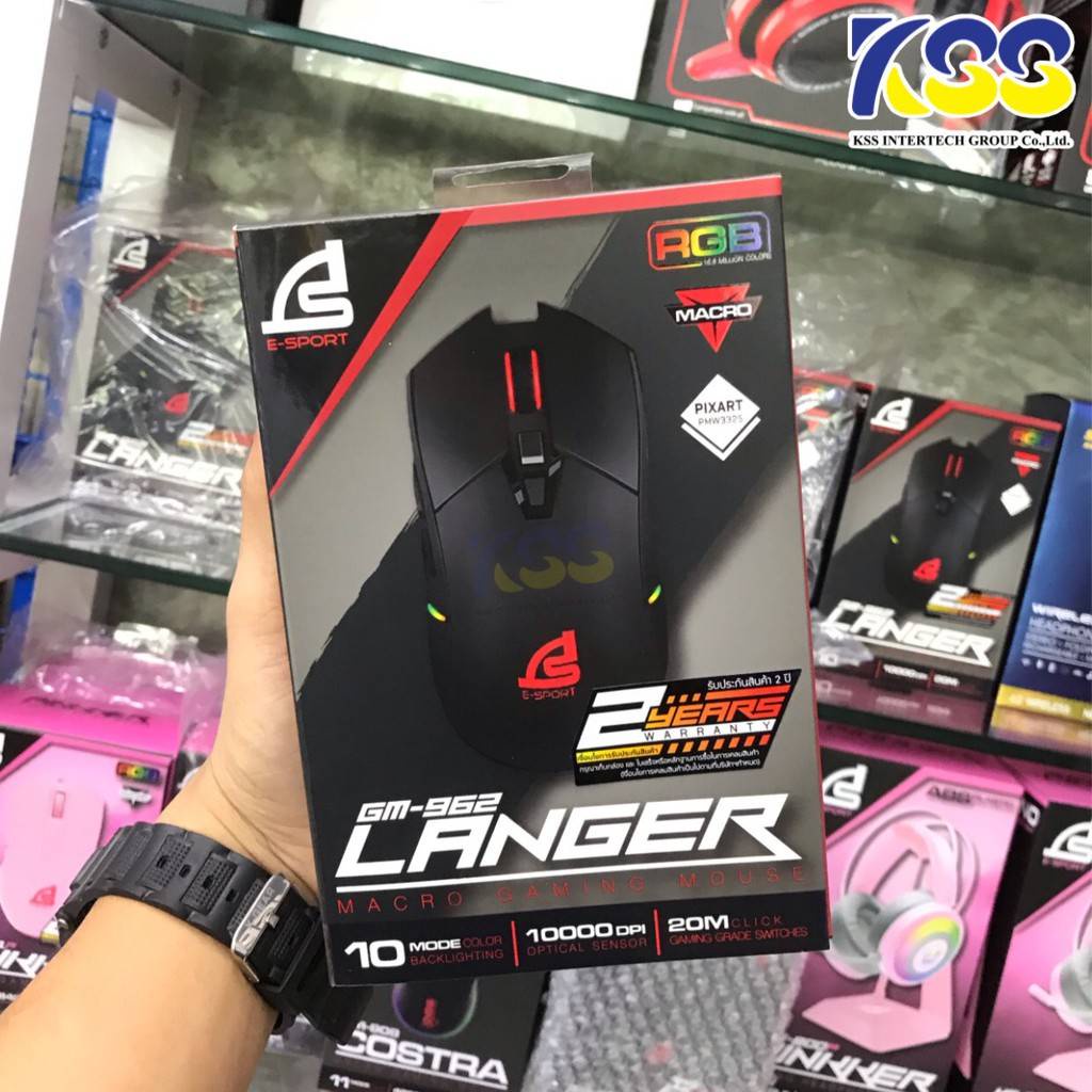 SIGNO E-Sport LANGER Macro Gaming Mouse รุ่น GM-962 (Black) (เกมส์มิ่ง ...