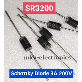 (10ตัว) SR3200 , SB3200 , Schottky Diodes 3.0A 200V DO-201AD (รหัส ...