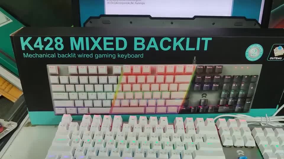คีย์บอร์ด เกมมิ่ง แมคคานิคอล บลูสวิช Keyboard Gaming Mechanical Backlit K428 Blue switch OKER ...