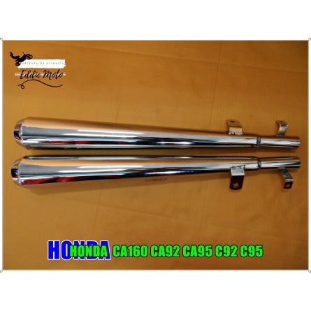 EXHAUST MUFFLER PIPE LH&RH "VINTAGE" Fit For HONDA C92 C95 CA92 CA95 CA160 // ท่อไอเสีย ท่อคุ่ ...