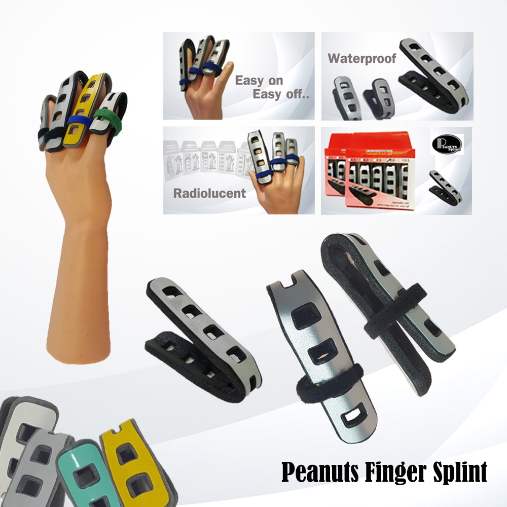 (1ชิ้น) Peanuts finger splint Pack เฝือกดามนิ้วมือ นิ้วเท้า กระดูกหัก ...