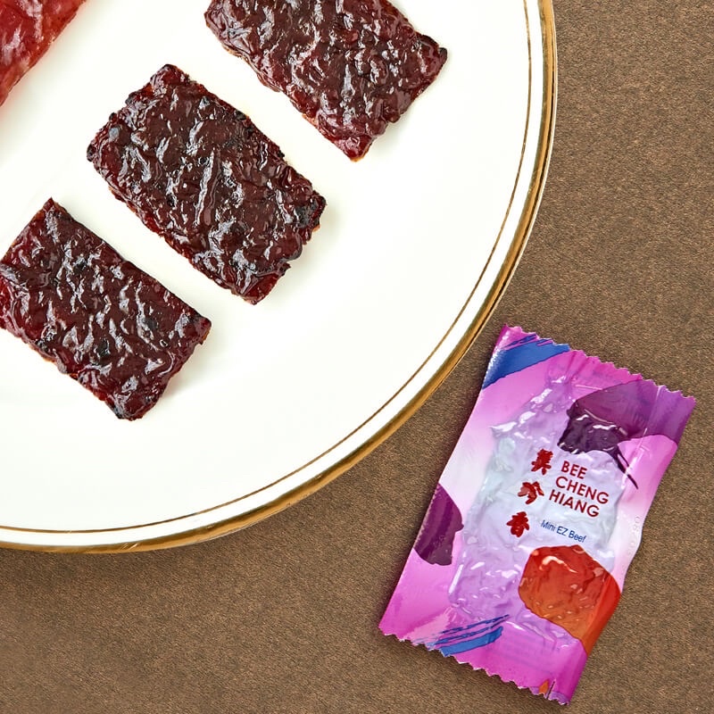 🇸🇬หมูแผ่นสิงคโปร์ แบบชิ้นเล็กพกพา ร้าน Bee Cheng Hiang จากสิงคโปร์ ...