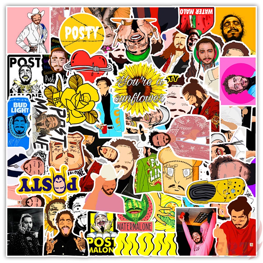Post Malone Series 03 - POP Singer Austin Richard Post สติ๊กเกอร์ 50Pcs ...