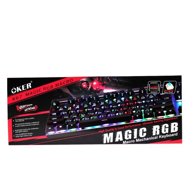 OKER Keyboard รุ่น K67 Mechanical Blue Switch | Shopee Thailand