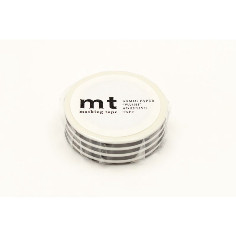 mt masking tape border black (MT01D392) / เทปตกแต่งวาชิ ลาย border ...