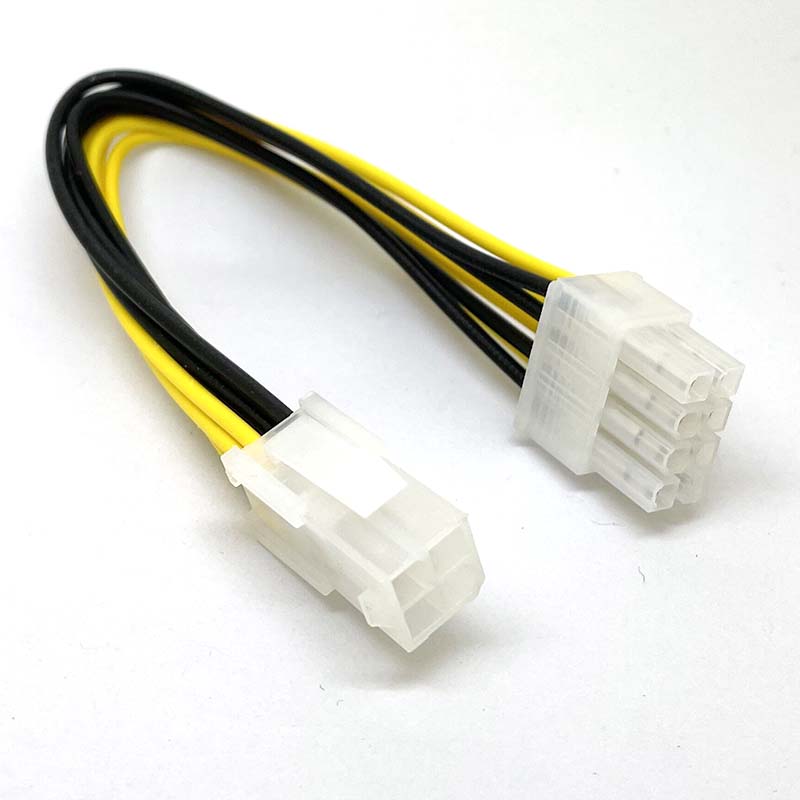 ATX 4 Pin Male to 8 Pin Female Power Cable Adapter CPU Power Supply ...