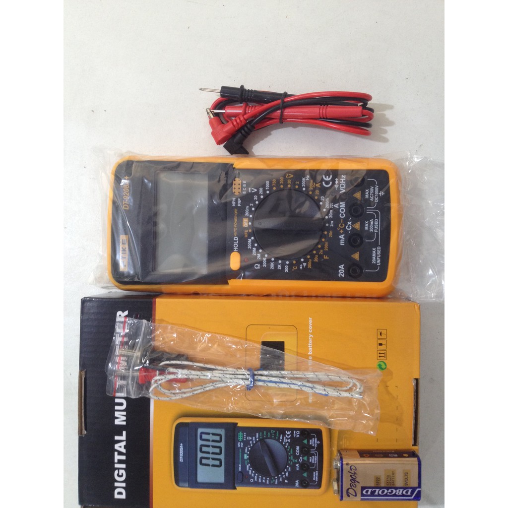 มัลติมิเตอร์ ดิจิตอล DIGITAL MULTI METER DT-9208A+ วัดไฟฟ้า AC DC วัด ...