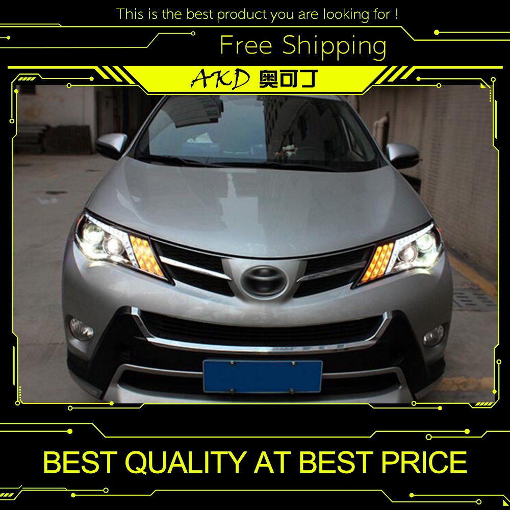 AKD Car Styling for Toyota RAV4 Headlights 2014-2015 RAV4 LED Headlight ...