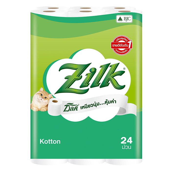 ราคาพิเศษ!! ซิลค์ คอตตอน กระดาษทิชชู แพ็ค 24 ม้วน ZILK Kotton Tissue Paper Roll Pack 24 | Shopee ...