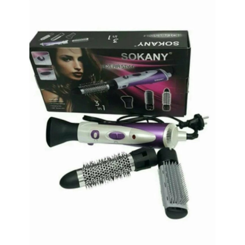 SOKANY ชุดไดร์เป่าผม แต่งผม พร้อมหัวสลับเปลี่ยนได้ 3in1 รุ่น Hot Air ...