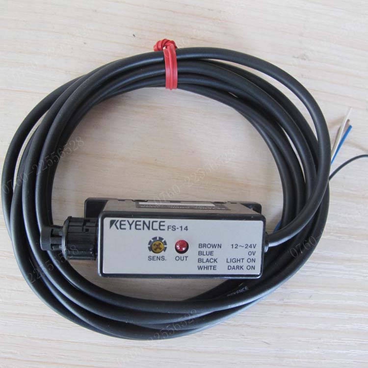 สวิตช์โฟโตอิเล็กทริค FS-14 เครื่องขยายเสียงไฟเบอร์ keyence 12-24V ...