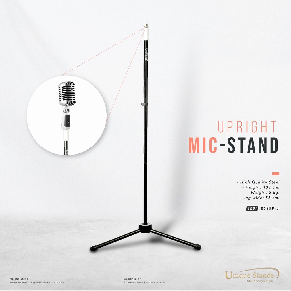 Unique Stand MS158-3 I ขาตั้งไมโครโฟน Upright Stand | Shopee Thailand