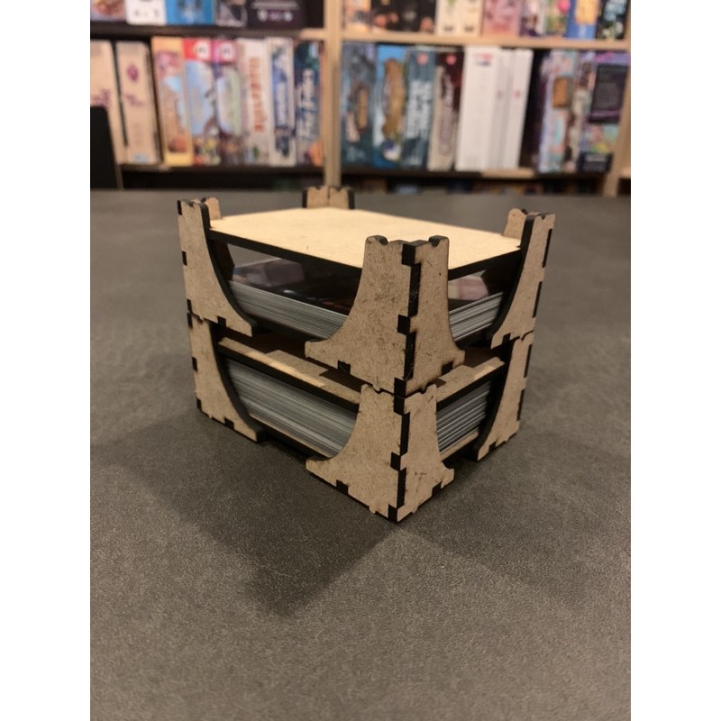 [Laser Cut] Wooden Stackable Card Box (Sleeved Cards) | Shopee Thailand