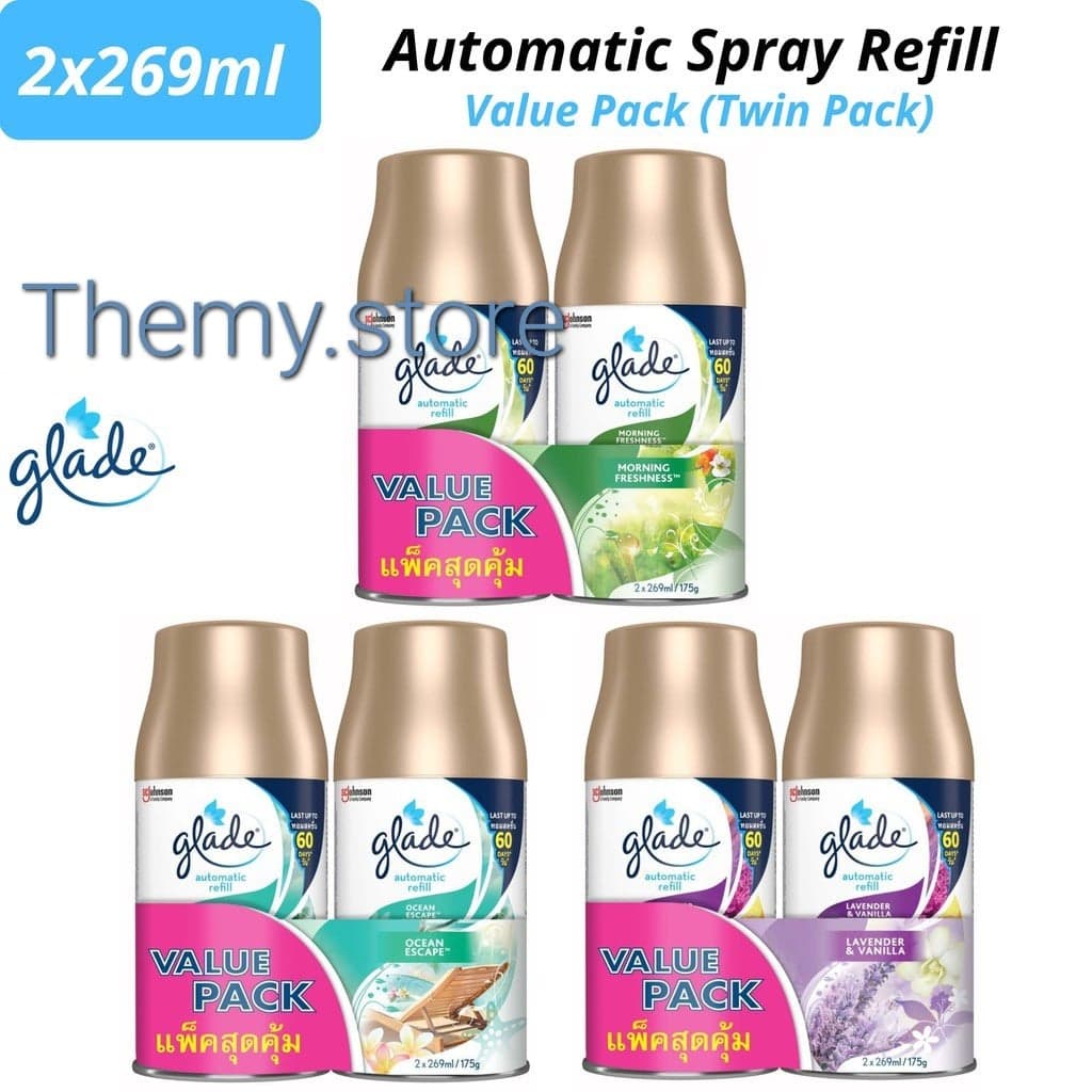 แพคคู่ Glade Auto Spray Refill 175g/269ml 🗨มีขายยกลังในร้าน🗨 | Shopee ...