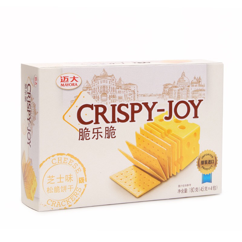 ขนมบิสกิตรสชีส แผ่นบาง Crispy-Joy ตราคิสปี้จอย ขนาด 180 กรัม | Shopee ...