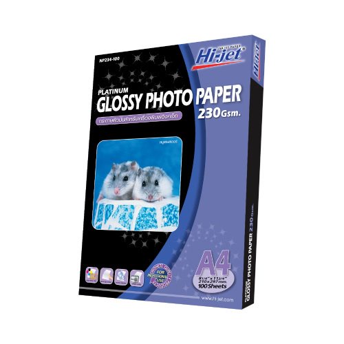 Hi-jet กระดาษโฟโต้ ผิวมัน Inkjet Platinum Glossy Photo Paper 230 แกรม ...