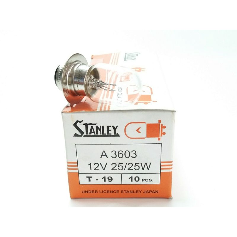 หลอดไฟหน้ามอเตอร์ไซค์STANLEYแท้12V18/5W | Shopee Thailand