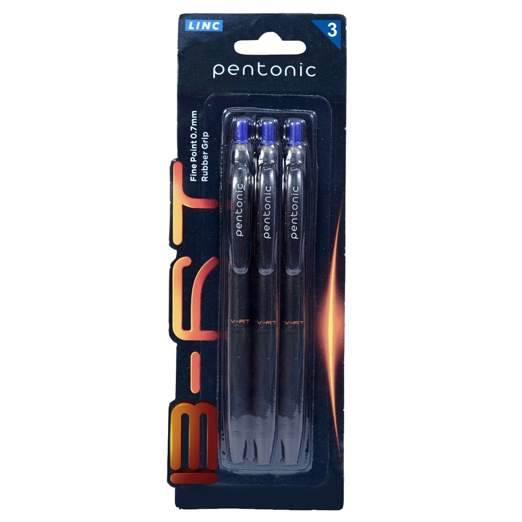 [Blister Of 3] LINC Pentonic B-RT ปากกาลูกลื่น 0.7mm - เบาะยาง เขียน ...