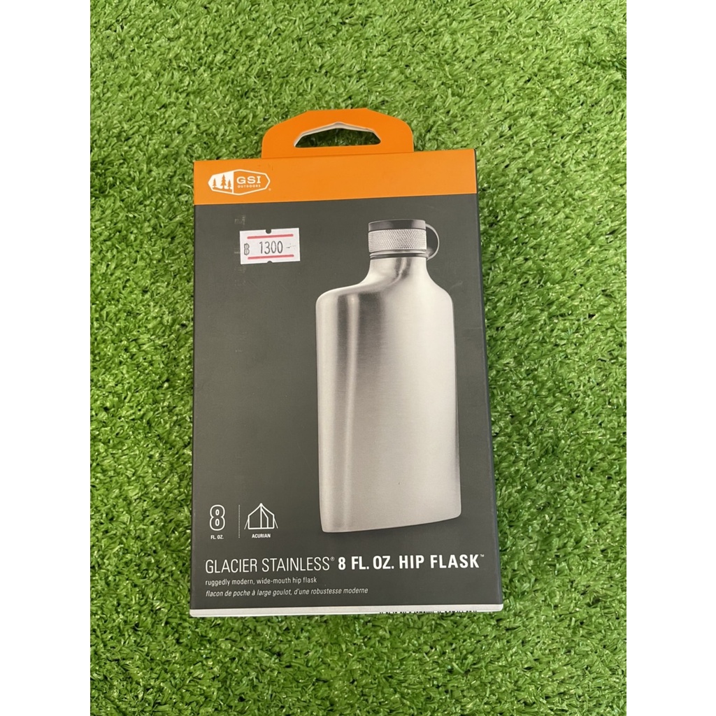 GSI ขวดใส่เครื่องดื่มสแตนเลสขนาดพกพา Glacier Stainless Hip Flask 6 fl ...