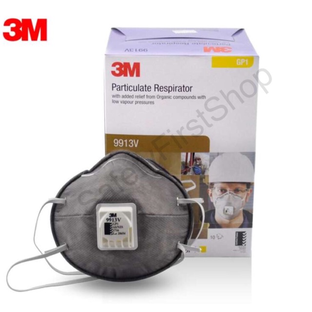 ป้องกันฝุ่น PM2.5 หน้ากาก3M รุ่น9913V(1กล่อง มี10ชิ้น) | Shopee Thailand