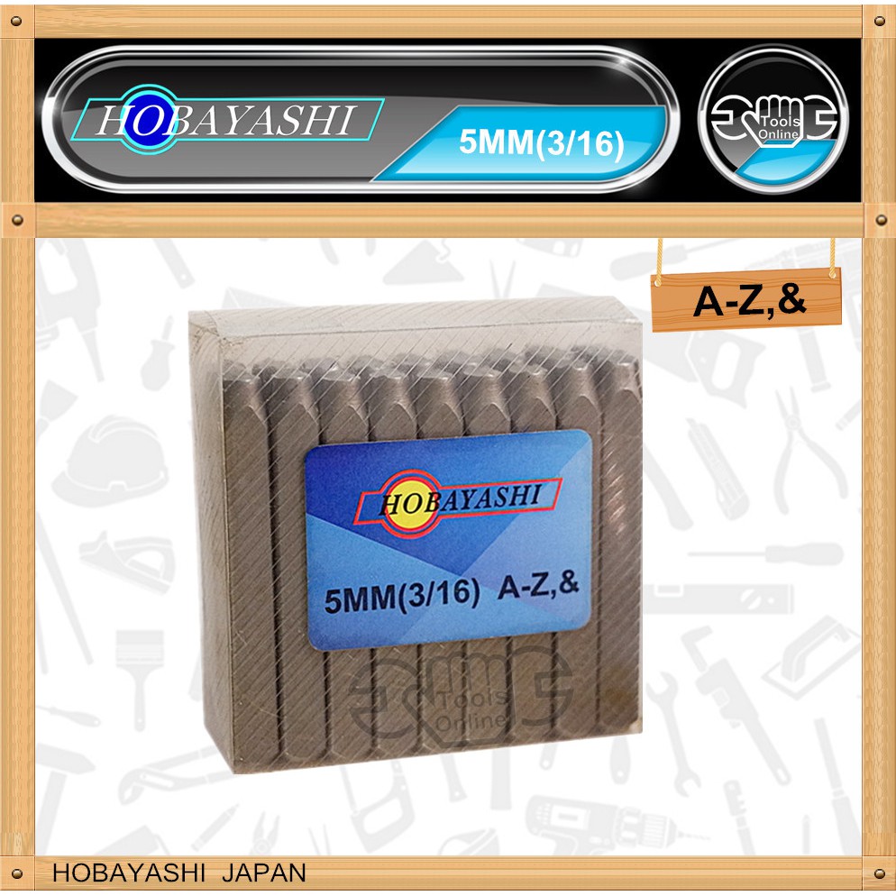 HOBAYASHI ชุดเหล็กตอกตัวอักษร 5 มิล แท่งเหล็กอักษร | Shopee Thailand
