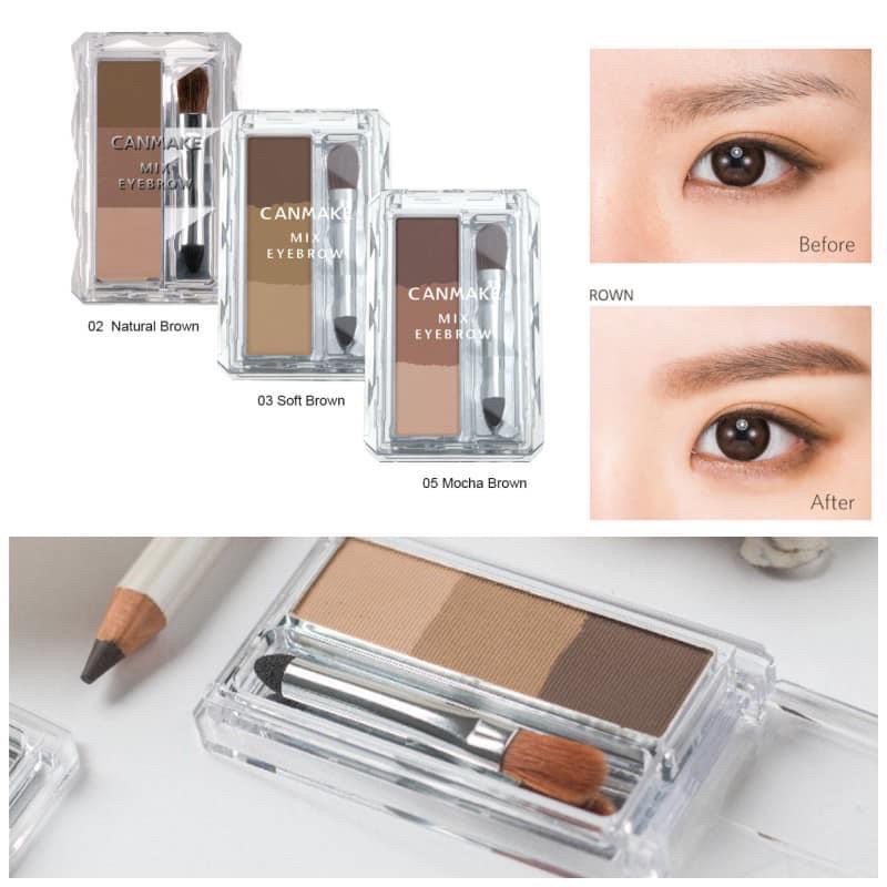 Canmake mix eye brown เบอร์ 03 soft brown สินค้าผลิต 03/2022 หมดอายุ03/2027 ค่า | Shopee Thailand